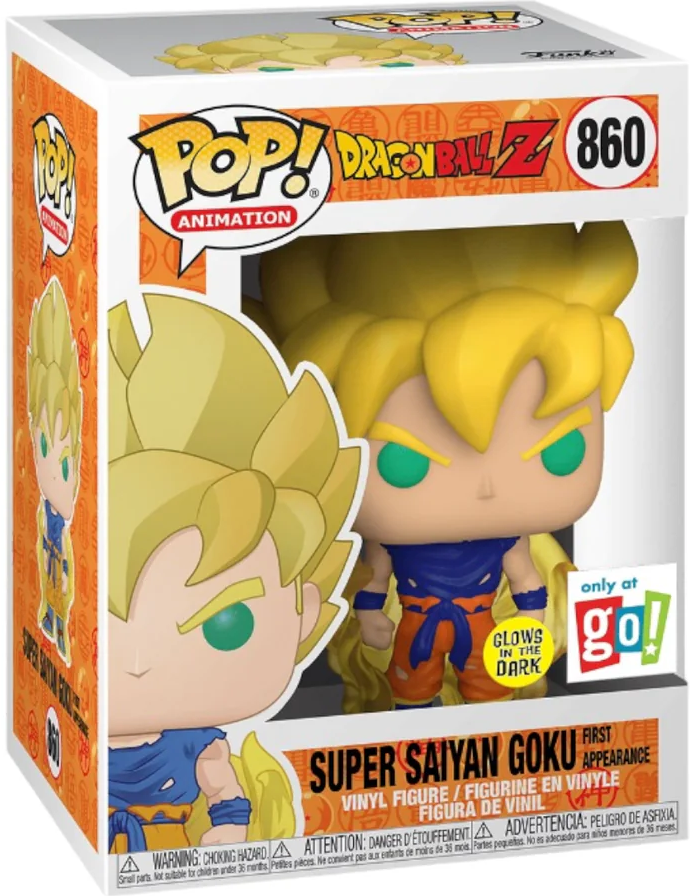 Pop! Dragon Ball Z - Super Saiyan Goku (First Appearance) Glow in the ...