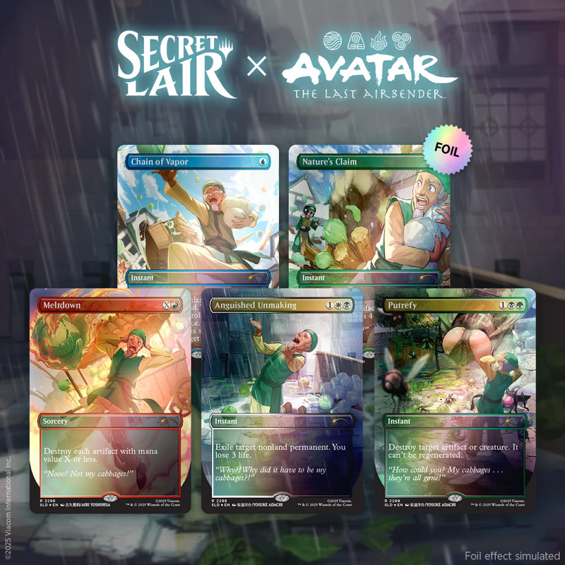 Magic the Gathering Secret Lair X Avatar: The Last Airbender My Cabbag ...